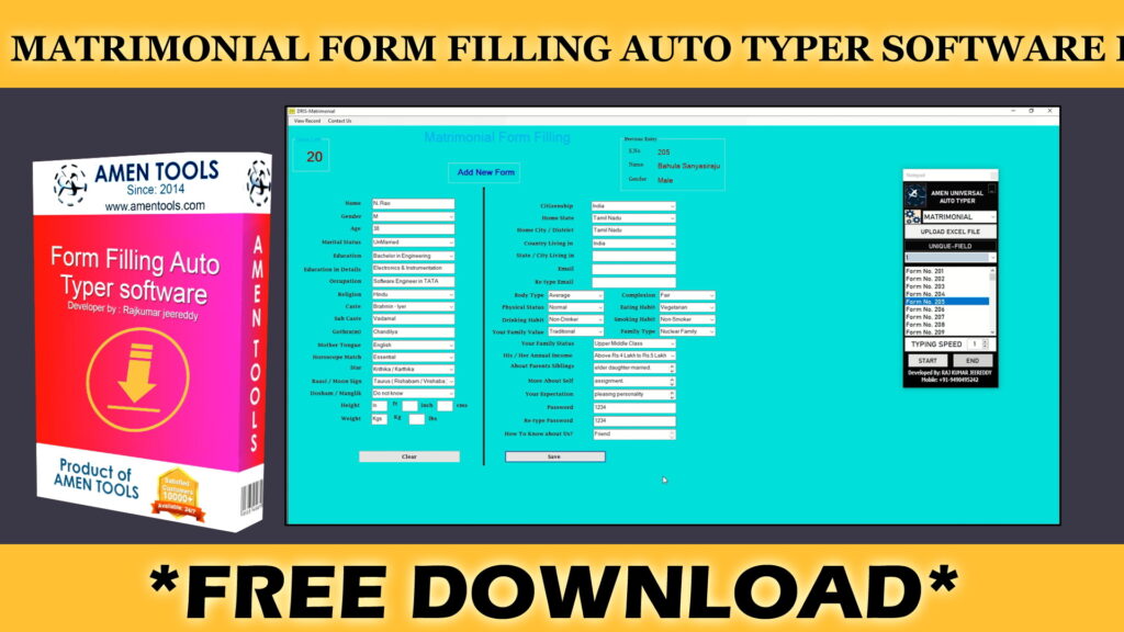 Form Filling Auto Typer Software | Fill Forms Automatically